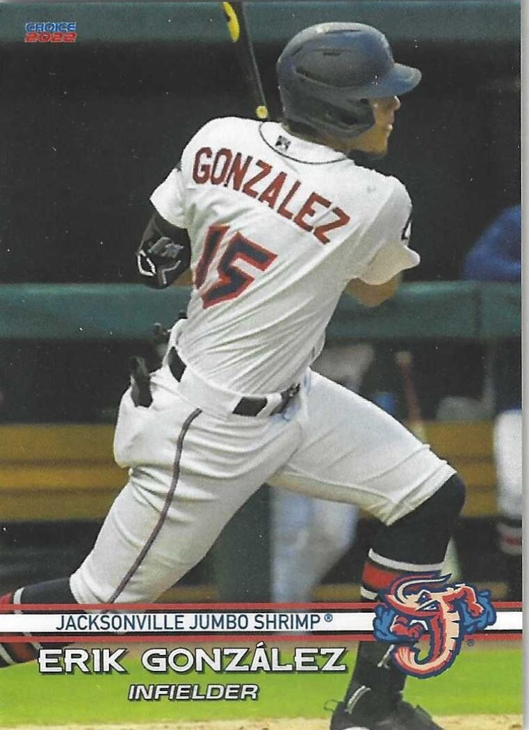 2022 Choice Jacksonville Jumbo Shrimp #17 Erik Gonzalez Florida Marlins | eBay