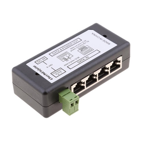 4 POE Socket Switch 12-48V Passive Power Supply | eBay