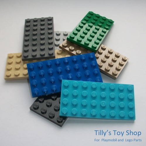 Lego - 4x8 Thin Tiles Plate Bricks - Pick a Colour & Pack Size - ID ...