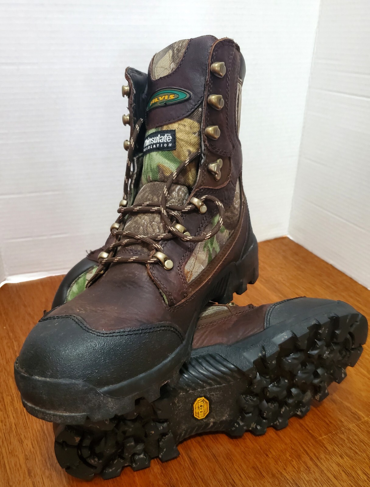 Silvis Work Boots Men's Camo Leather Waterproof Insulation Vibram 1153 ...