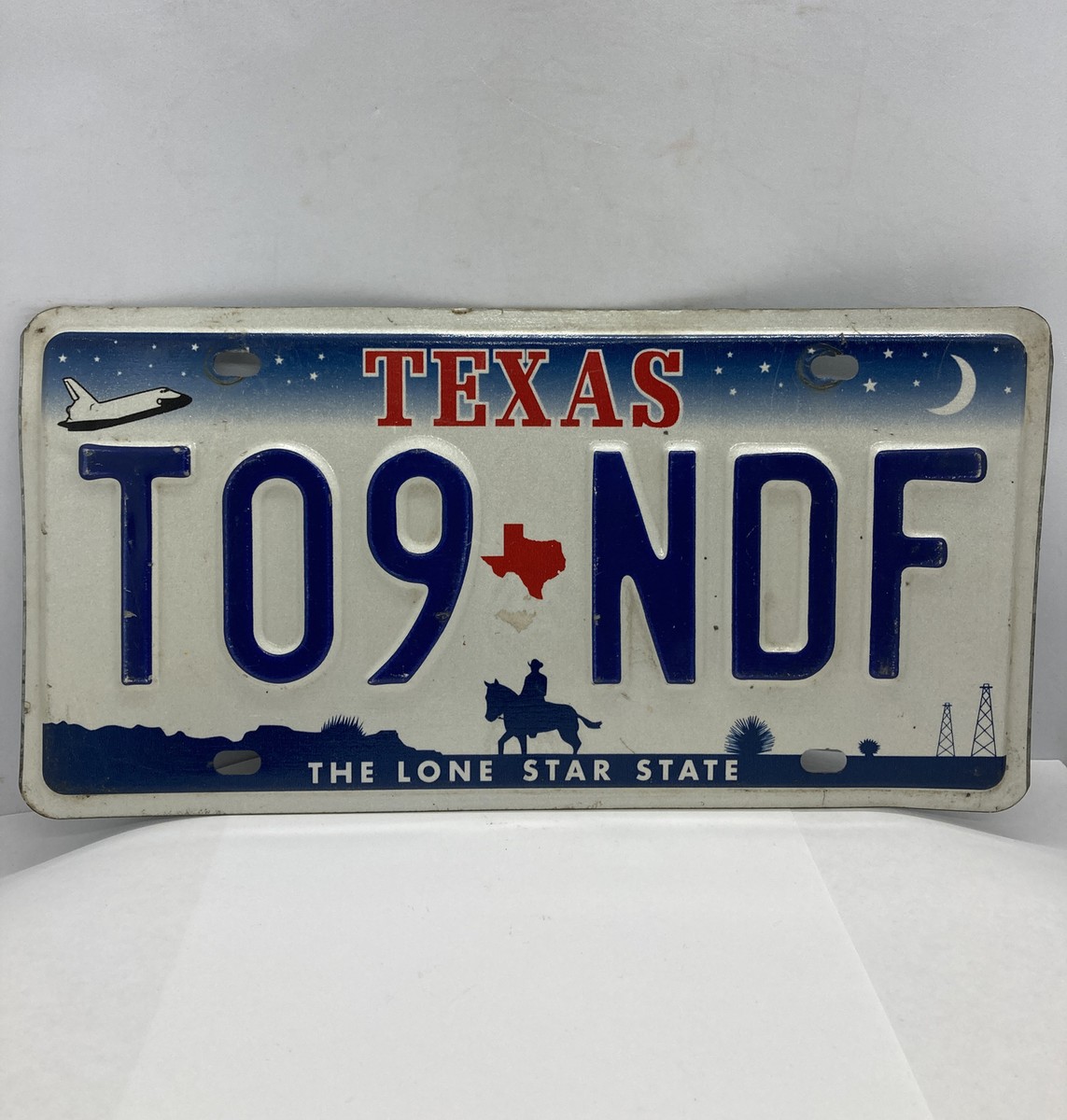 Space Shuttle License Plate Cartoon Space Rocket Ship Aluminum License