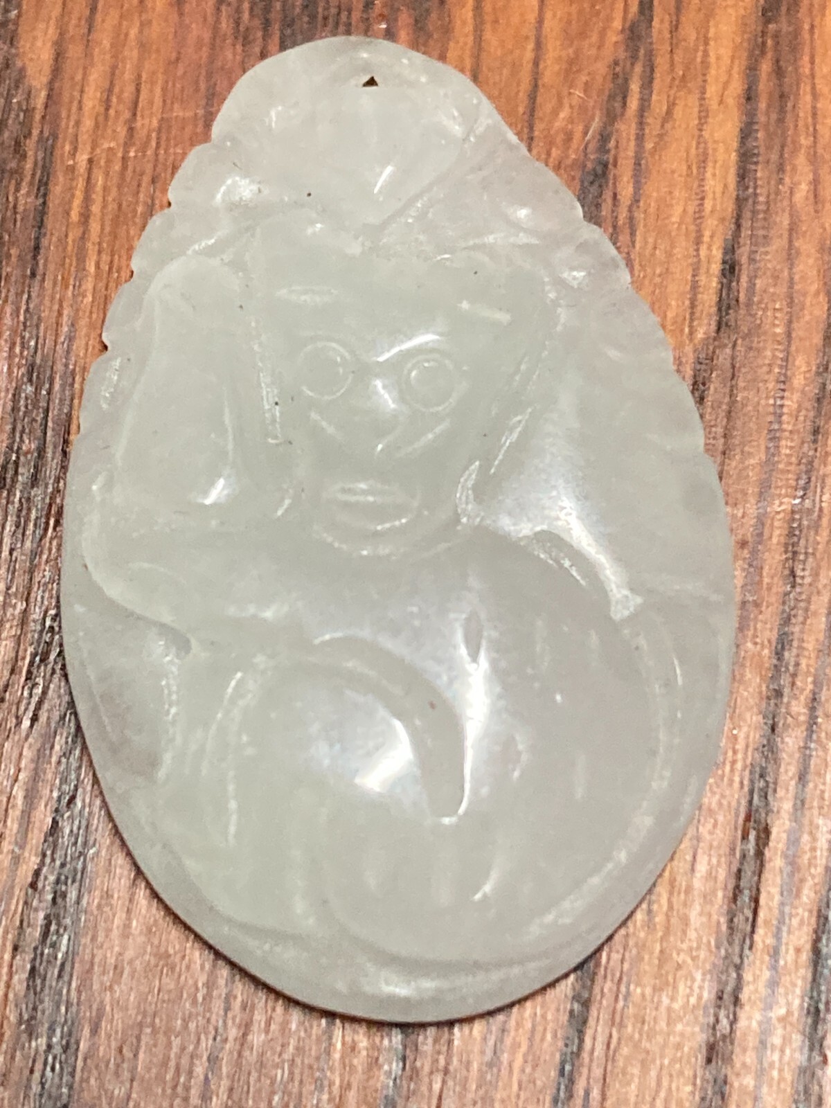 Chinese Zodiac Animal Pendent - Monkey - Natural Jade… - Gem