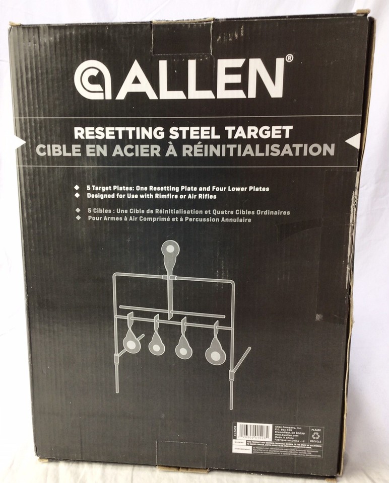 Allen Resetting Steel Shooting Spinning Portable Target for Rimfire Air ...