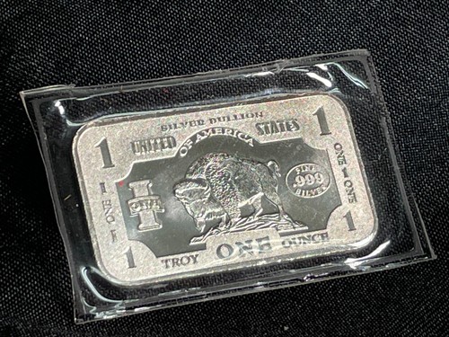 Buffalo .999 Fine Silver Art Bar 1 Troy Oz. | eBay