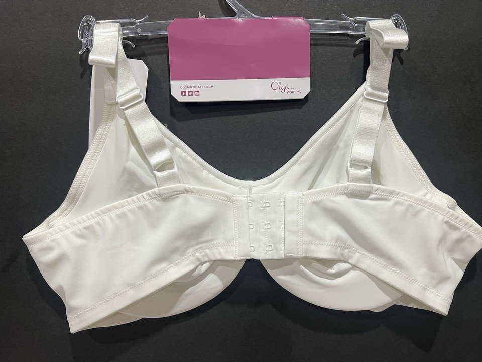 OLGA Side Support Ultimate Comfort Full Coverage UW Bra WHITE Size 40C ...