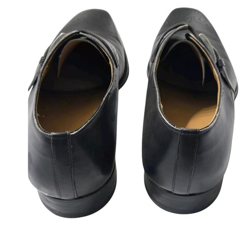 Magnanni Mens Marco Monk Strap Shoes Size 14M Gray Leather Buckle Dress ...