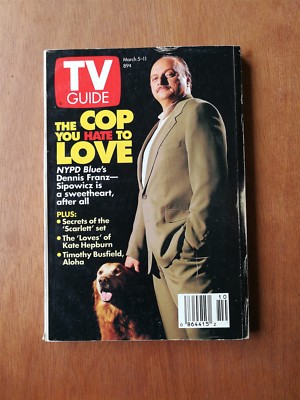 TV Guide March 5-11, 1994 Issue #2136 - Dennis Franz NYPD Blue - Kate ...
