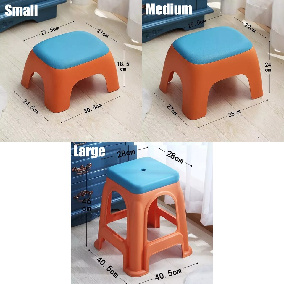 2 Count Cute Nonslip Plastic Step Stool w/ All Round Corners For Safety ...
