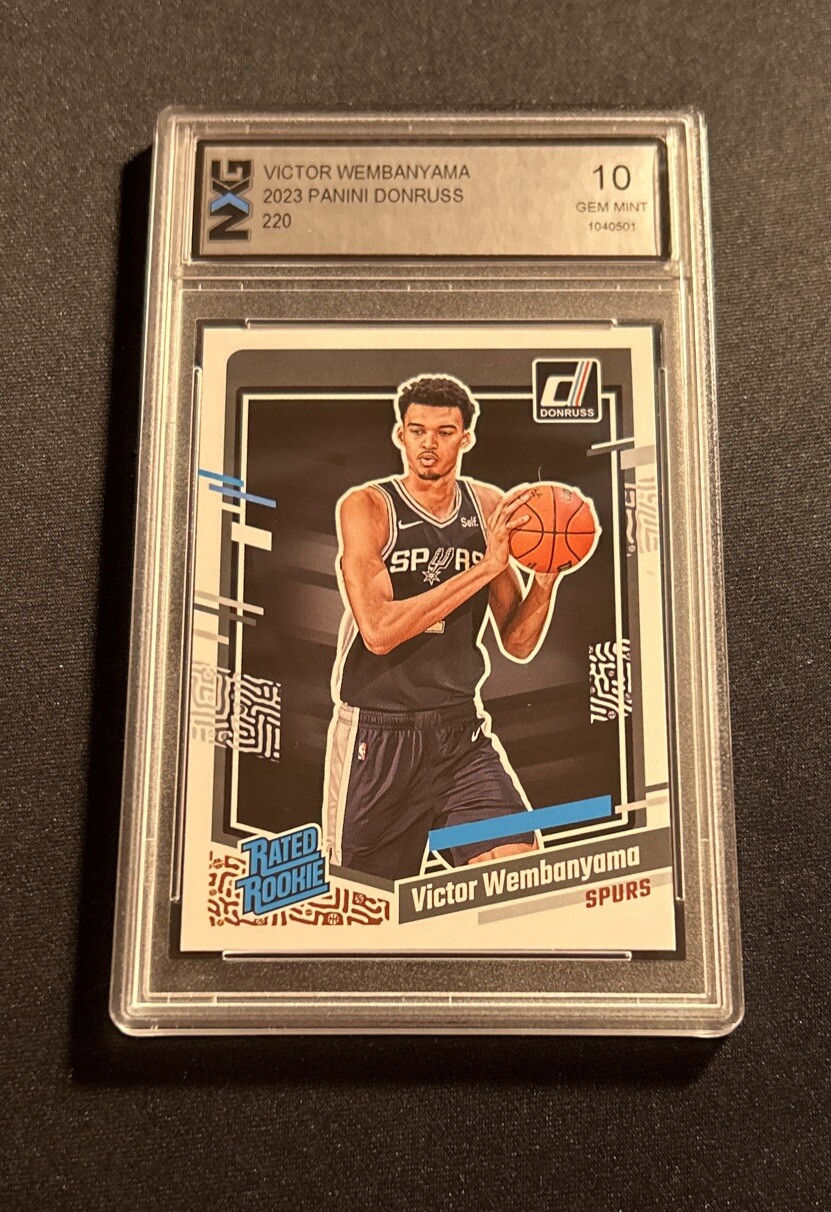 Victor Wembanyama 2023 Donruss Rated Rookie #220 Graded NXG 10 Gem Mint ...