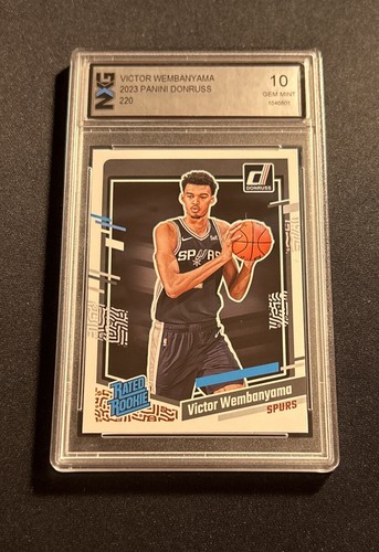 Victor Wembanyama 2023 Donruss Rated Rookie #220 Graded NXG 10 Gem Mint ...