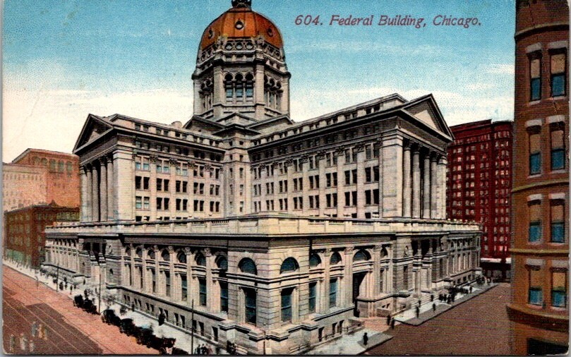 Vintage Postcard View of the Federal Building Chicago Illinois IL 1383 ...