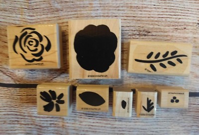 STAMPIN UP STAMP SET FLASHY FLORALS TWO STEP STAMP SET 1996 FLOWERS ...