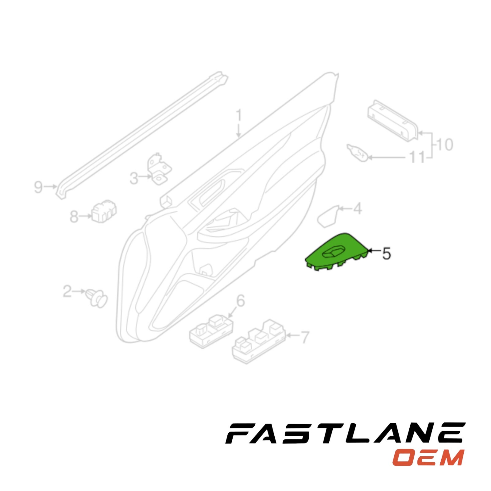 80961-4ra1a+Nissan+Finisher+Power+Window+Switch+Front+LH+809614RA1A ...