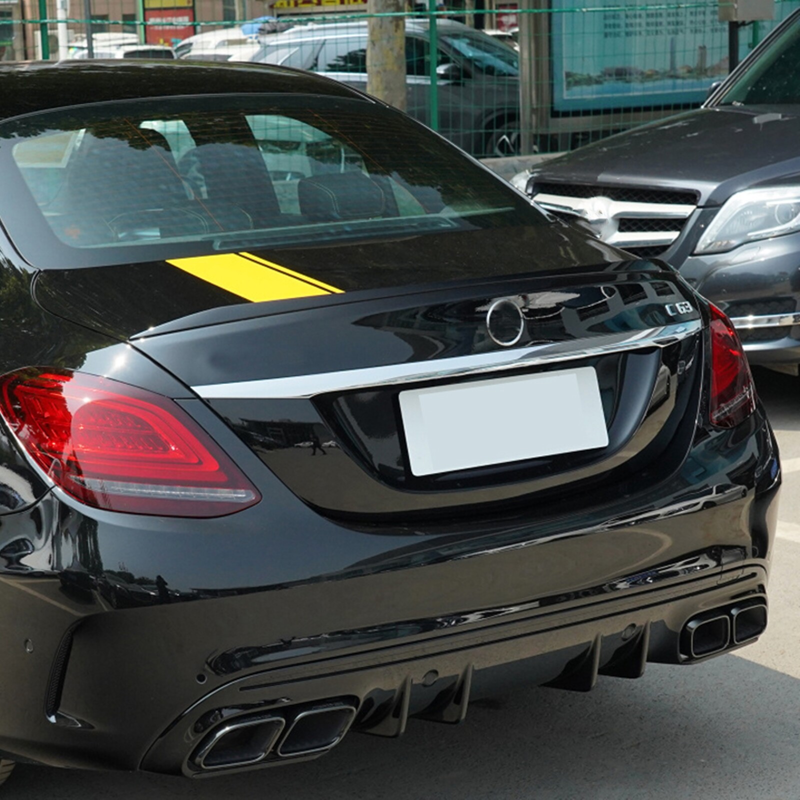 Gloss Black Rear Spoiler Lip Wing For Mercedes Benz C Class W205 C180 ...