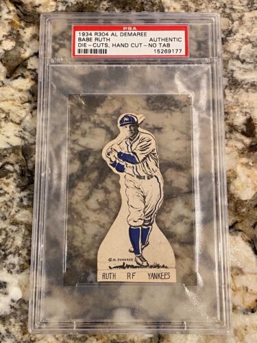 Babe Ruth 1934 Al Demaree Die Cuts R304 No Tab PSA Authentic Unique ...
