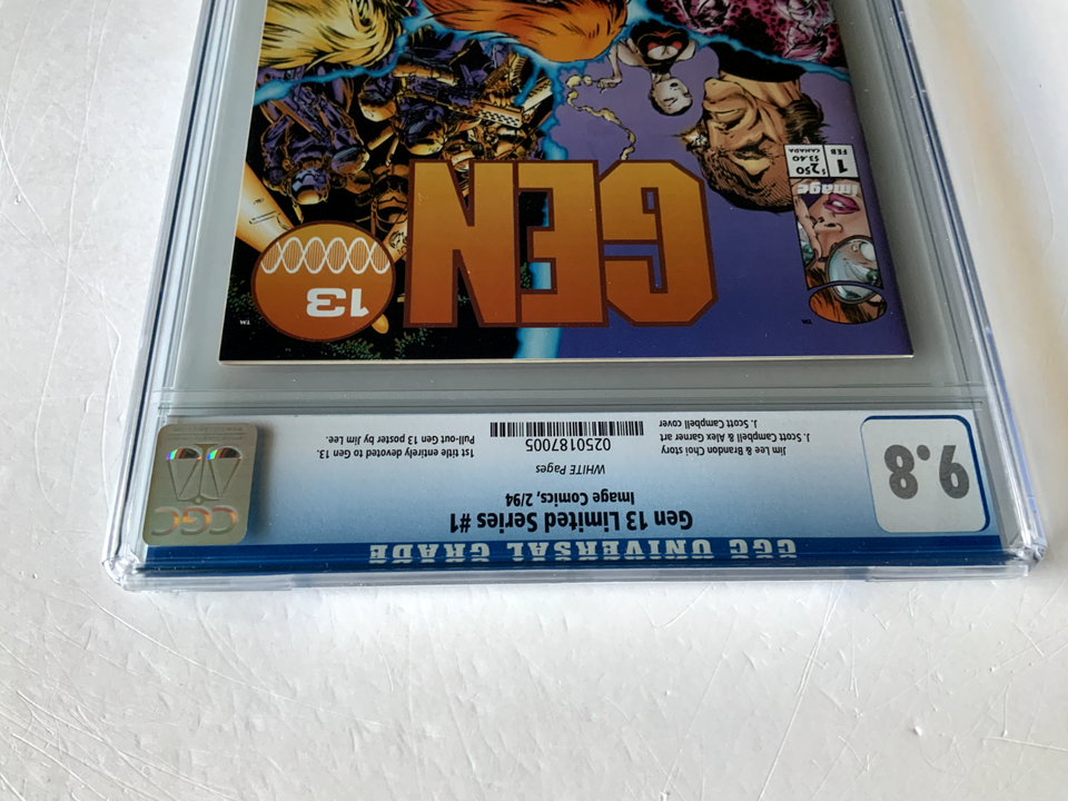 GEN 13 LIMITED SERIES 1 CGC 9.8 WHITE 1ST TITLE ENTIRELY GEN 13 IMAGE ...