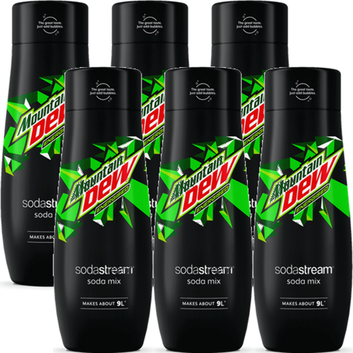 NEW 6x SodaStream Mountain Dew Syrup Soda Mix 440mL Sparkling Soft ...