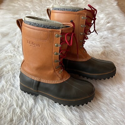 VTG LL Bean Duck Insulated Maine Pac Boots Mens 8.5-9 Womens 10-10.5 ...