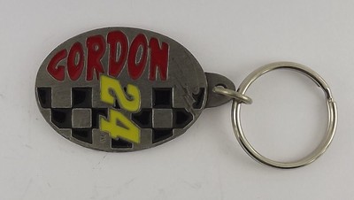 PEWTER ENAMEL KEY RING BRAND NEW JEFF GORDON NASCAR RACE CAR DRIVER USA ...