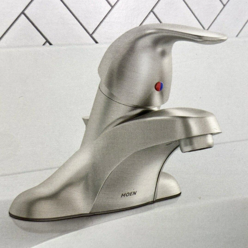 🌱 Moen WSL84502SRN Adler 1H 4" Centerset Bathroom Faucet - Brushed ...