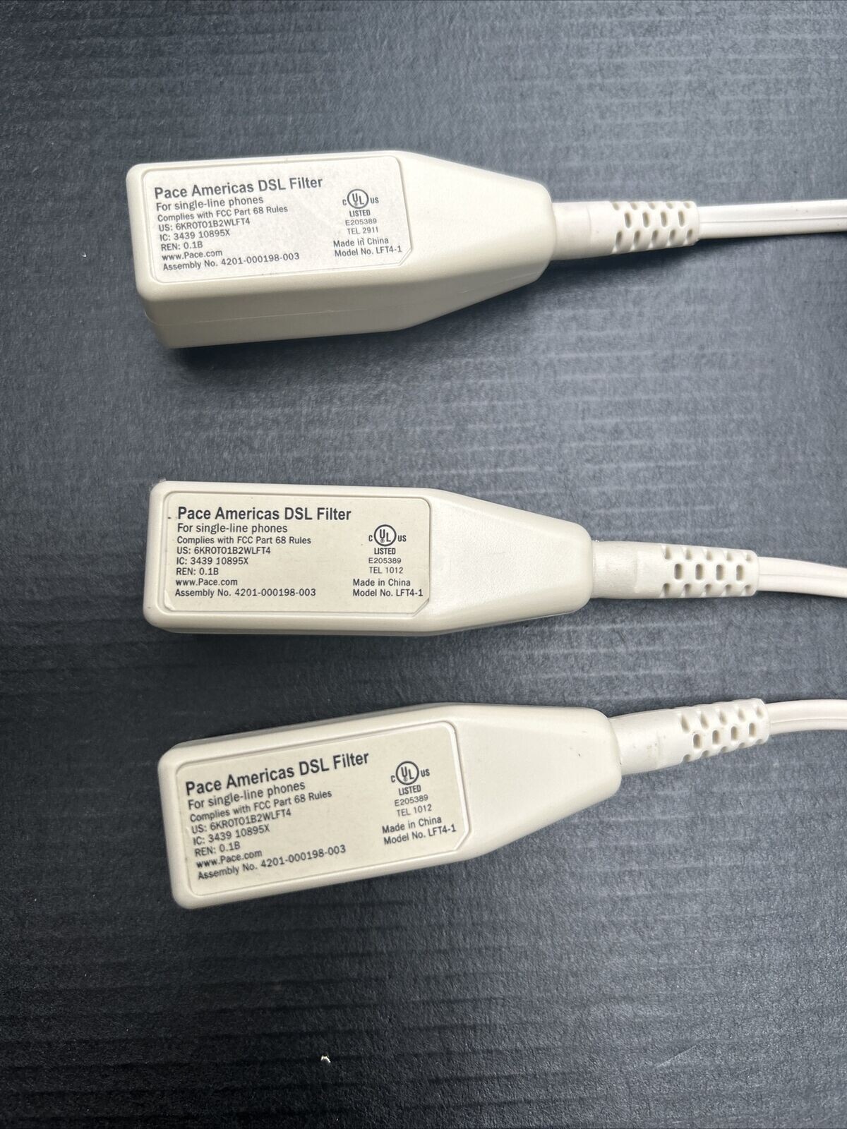 Pace,2 Wire Lft4-1 DSL FILTER TELEPHONE,PC LINE FILTER PHONE INTERNET ...