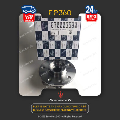 MASERATI GHIBLI QUATTROPORTE FRONT WHEEEL HUB BEARING LEFT OR RIGHT ...