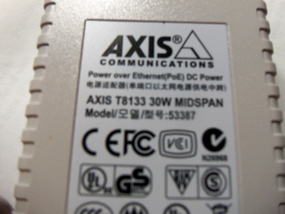 AXIS T8133 PoE 1-port midspan 30W Power over Ethernet DC Power | eBay