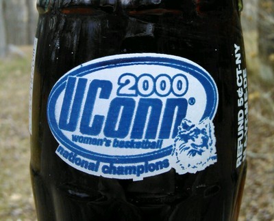 1 Full ~ 2000 UCONN Woman's Basketball Champions ~ Coke BOTTLE ~ 8oz ...