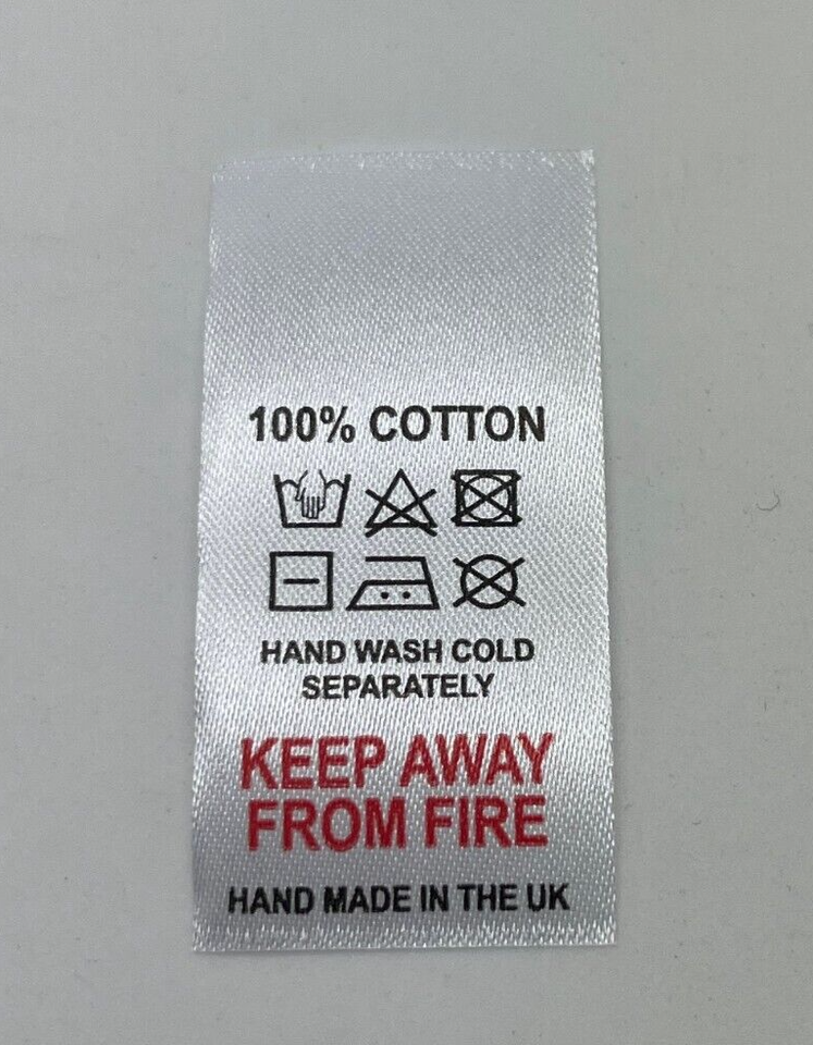 WASH CARE CLOTHING GARMENT LABELS DIFFERENT FIBRE CONTENTS AVAILABLE | eBay