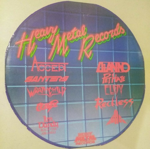 VARIOUS "Heavy Metal Records" Sampler LP 1984 Ex {{Clear Vinyl}} Accept ...
