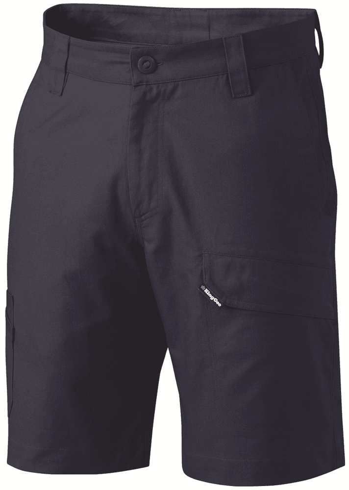 KingGee MEN'S WORK COOL SHORTS Cotton Ripstop NAVY- Size 97R, 102R ...