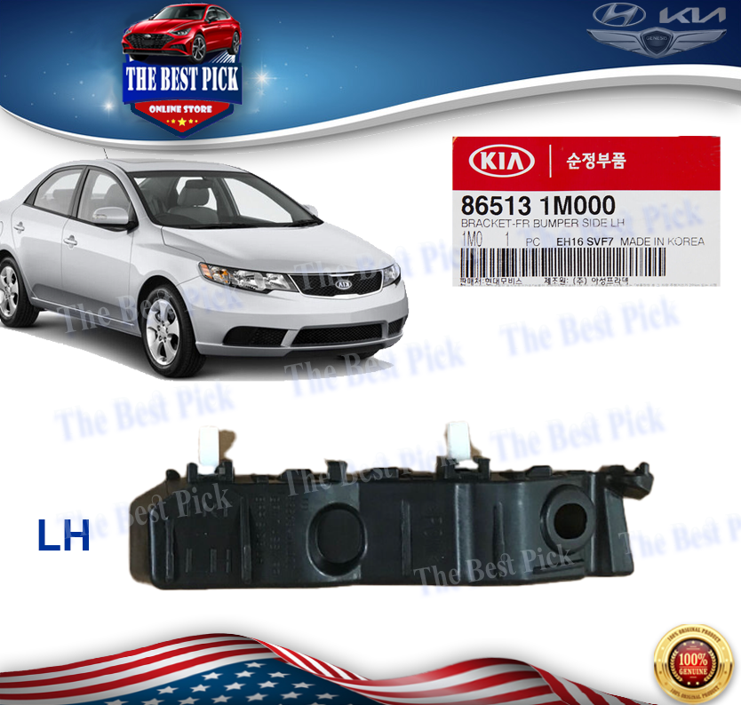 ⭐GENUINE⭐ BUMPER FRONT BRACKET MOUNTING LEFT FOR KIA FORTE 2010-2013 ...