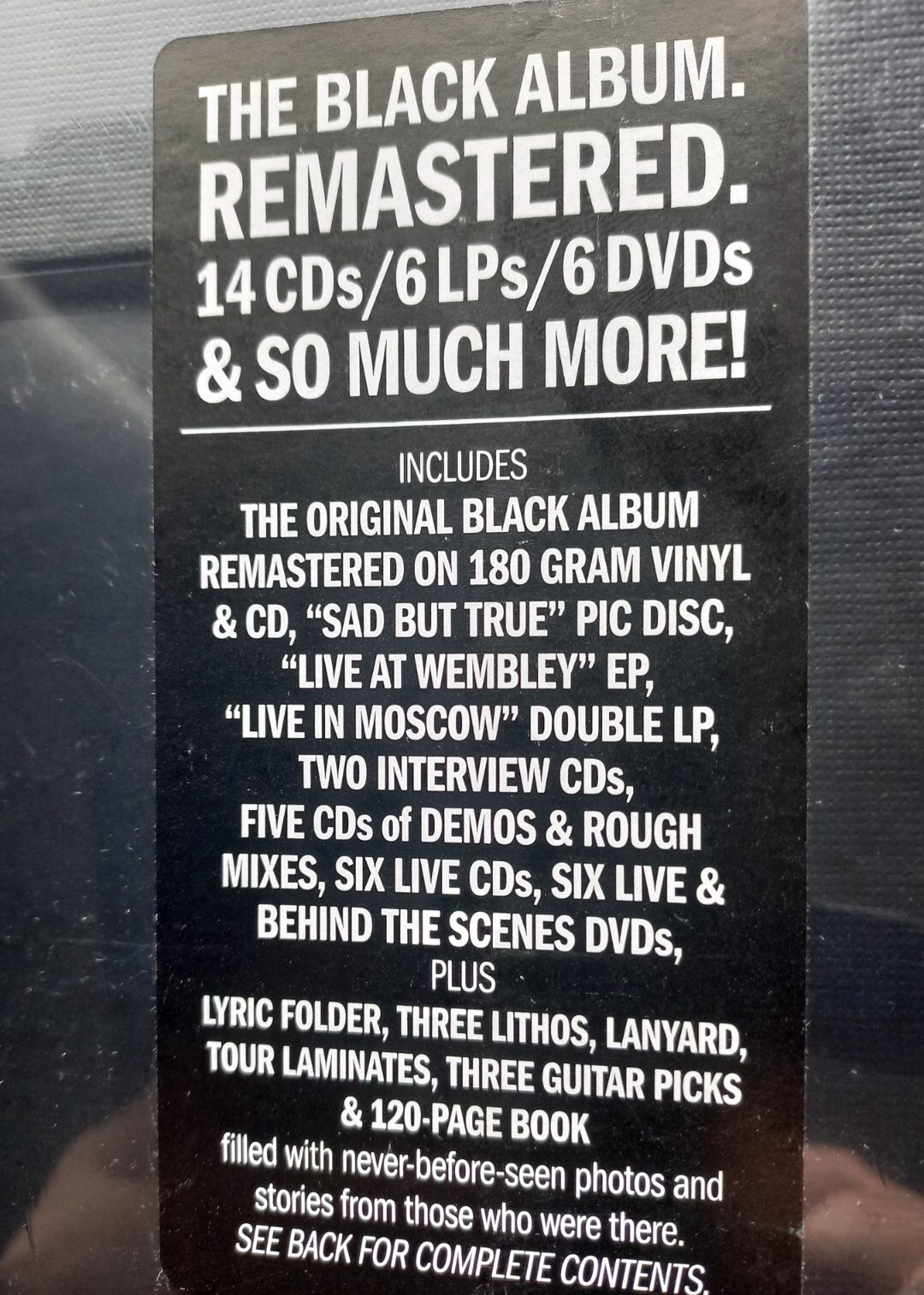 Metallica - The Black Album - Deluxe Vinyl/CD/DVD/Merch. Boxset ...