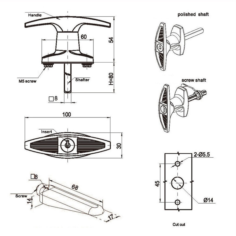 Camper Shell Lock T-Handle Locking Mechanism Camping Easy Installation ...