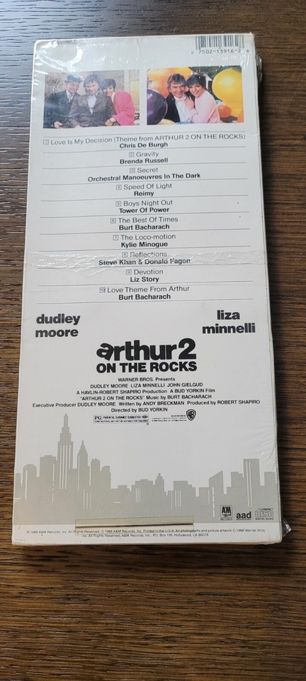 Arthur 2 On The Rocks Soundtrack CD Longbox SEALED Dudley Moore Liza ...