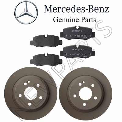 For Metris Brake Pad Set w/ Rear Left & Right Disc Rotors Solid ...