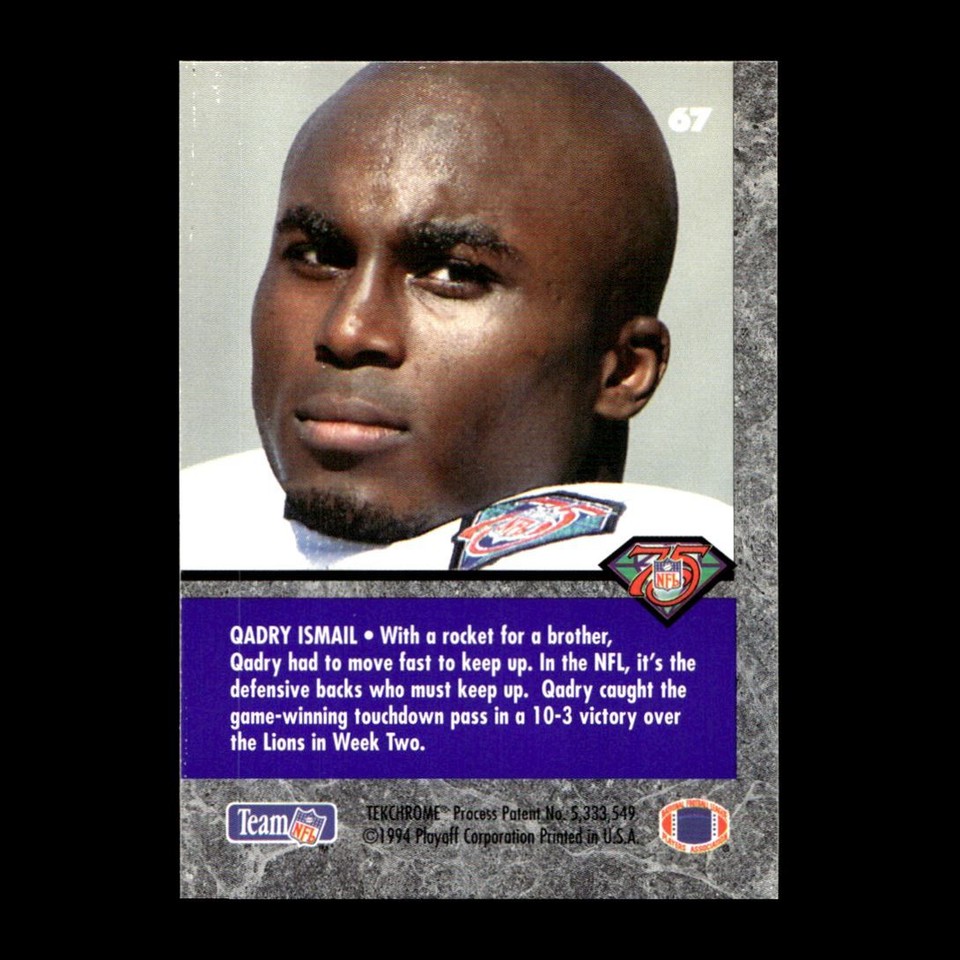 Qadry Ismail 1994 Playoff Contenders Minnesota Vikings #67 R323D 51 | eBay