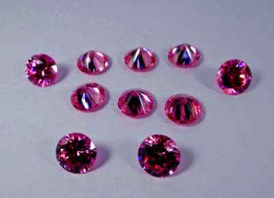 CZ pink 13mm Round 10 pieces 50% discount | eBay