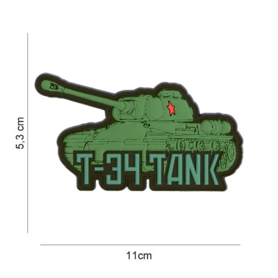 Airsoft Morale Patch 3D PVC russian T 34 tank Hook and Loop tank | eBay
