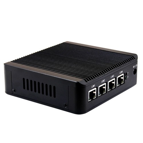 Quad Core J1900 Fanless mini firewall appliance pc 4 LAN ROUTER Support ...