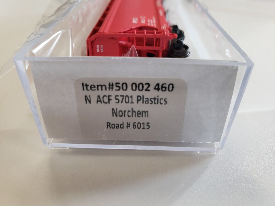 Atlas N Scale Norchem NPCX ACF 5701 Cu Ft Plastics Covered Hopper 50 ...