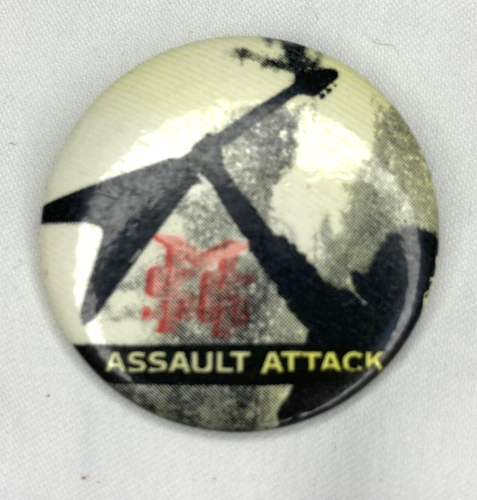 VINTAGE Assault Attack Pinback Button 1.25" 80s Metal | eBay