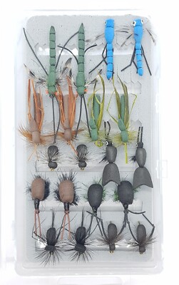 Assorted Foam Body Dry Flies, Top Water Fly Trout Fishing Handy Fly Box ...
