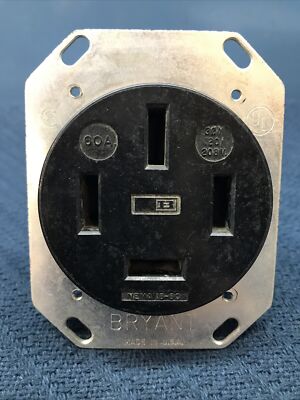 Bryant Industrial Grade 18-60 Receptacle 4 Pole 60A 120/208VAC ** | eBay