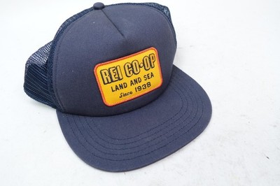 REI Co-Op Hat Cap Snap Back Mesh Trucker Patch Land Sea Since 1938 Mens ...
