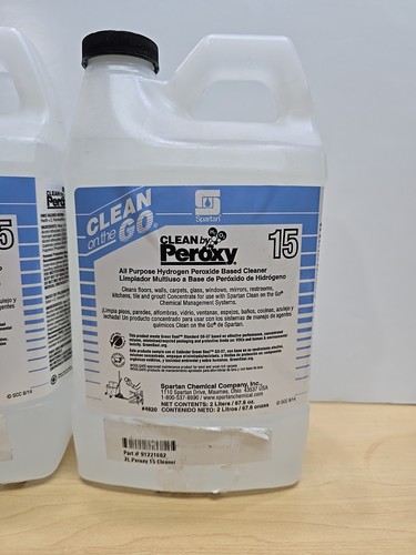 3 - 2 Liter Bottles Spartan Clean By Peroxy Clean on the Go #15 New 6L ...