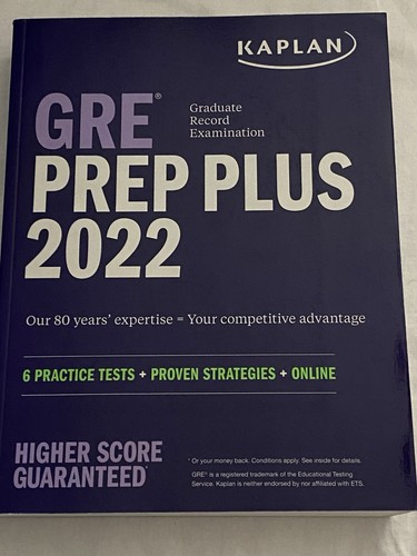 Kaplan GRE Prep Plus 2022. Higher Score Guaranteed | eBay