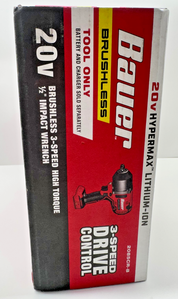 Bauer 20V Brushless Cordless 1/2 in High-Torque Impact Wrench (tool ...