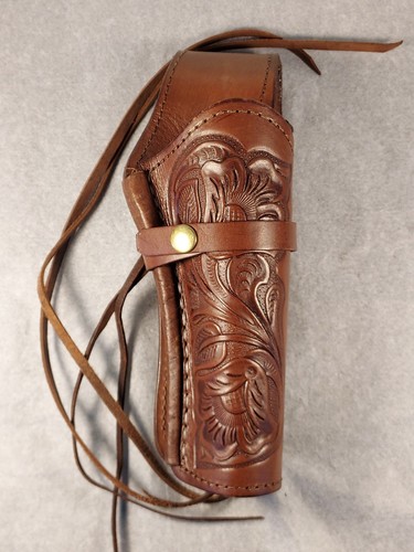Western Gun Holster Tooled Leather Revolver Long Barrel Made in Mexico ...