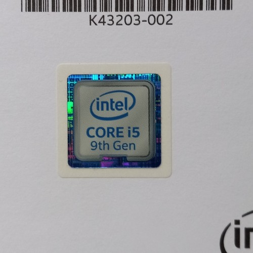 Intel Core i5 9th Gen Case Sticker Badge Decal Logo Emblem OEM for PC ...